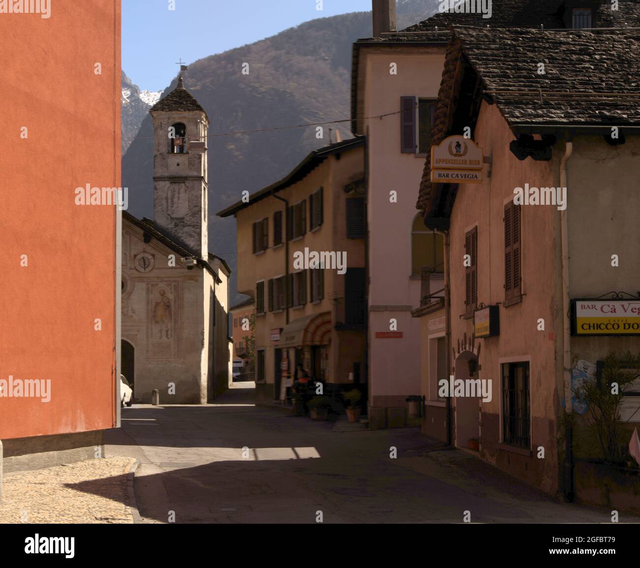 Chapel in Swiss village in the Italian Grisons Stock Photo - Alamy
