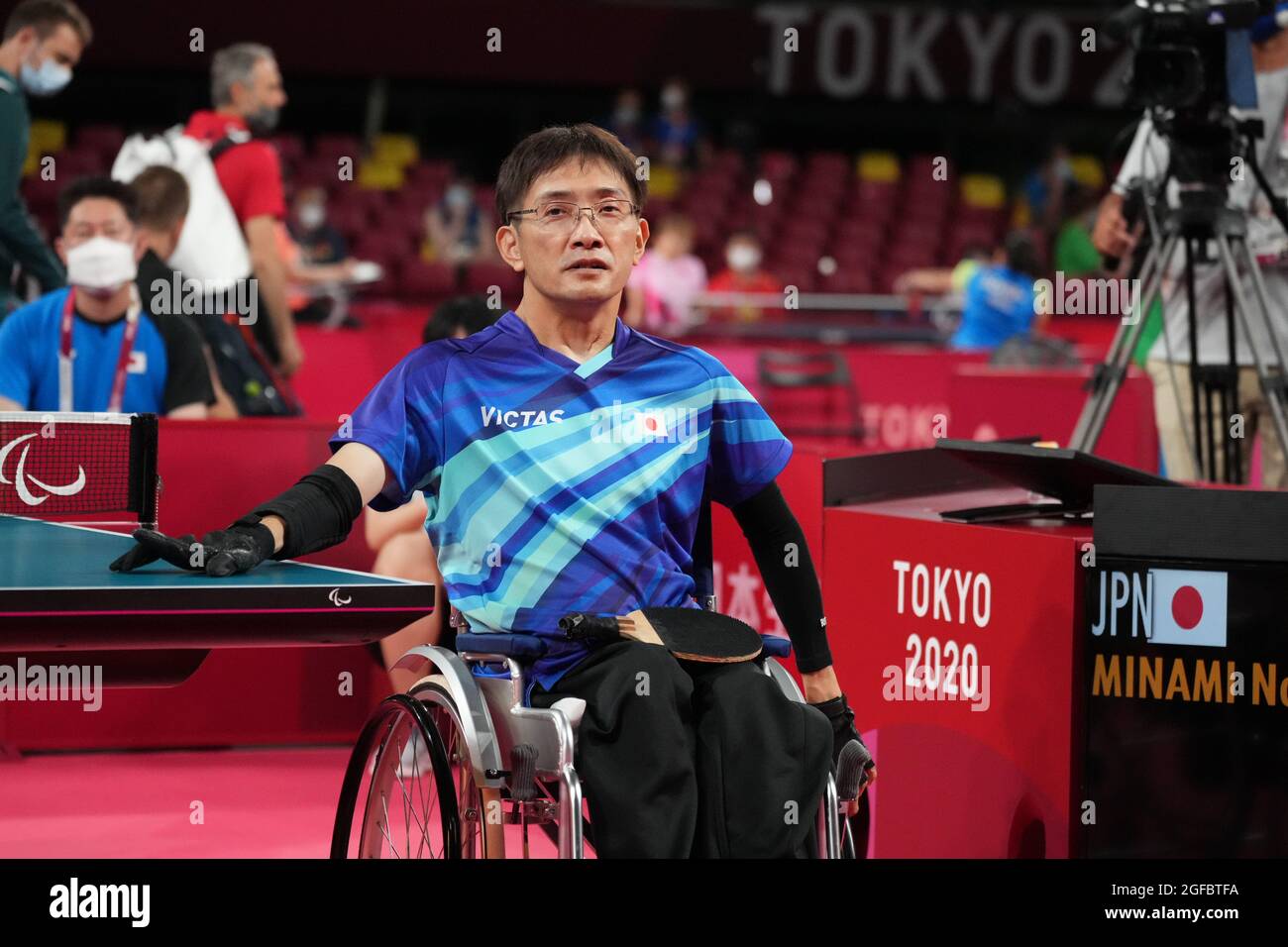 Tokyo, Japan. 25th Aug, 2021. Nobuhiro Minami (JPN) Table Tennis : Men ...