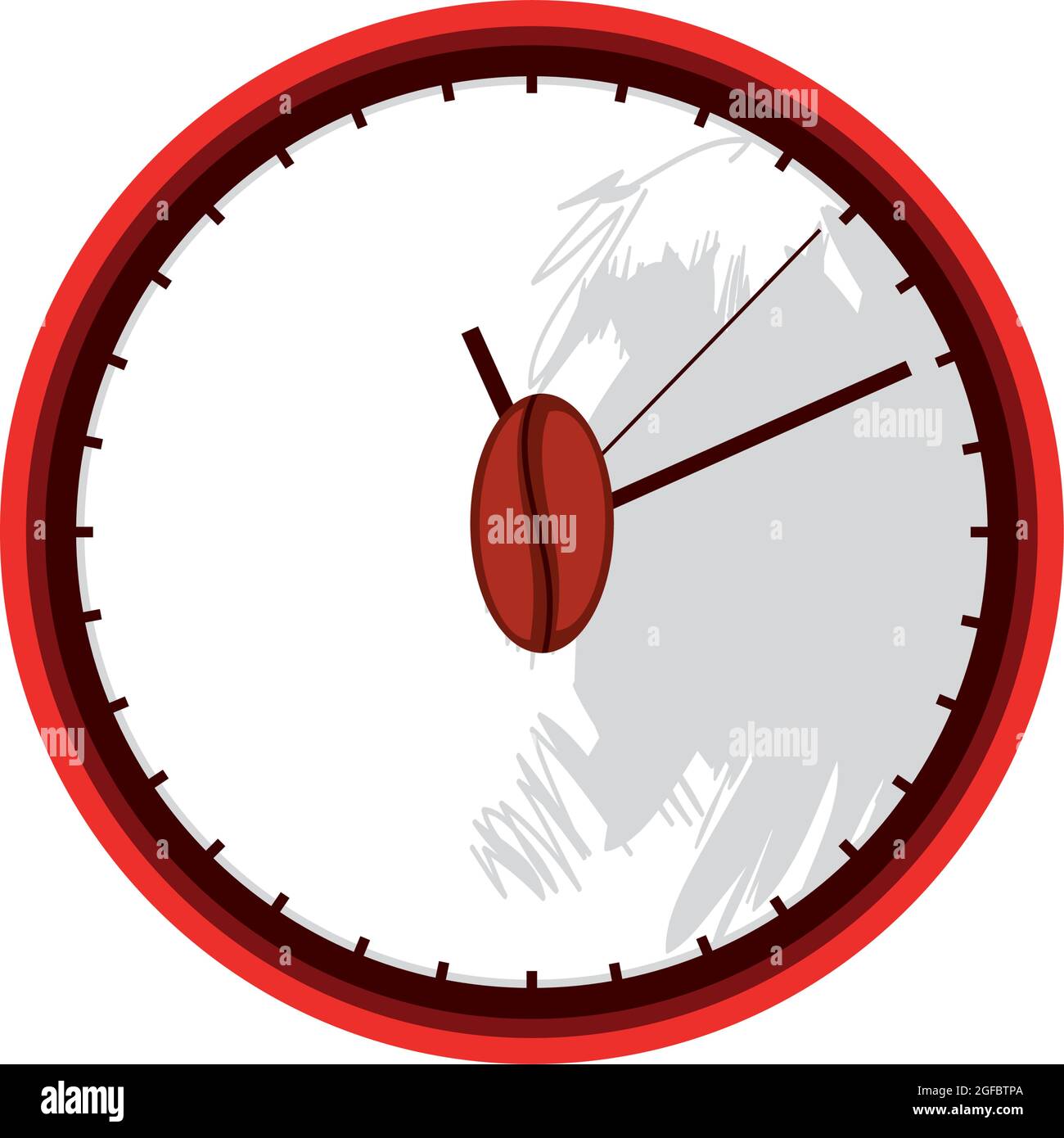 coffee time clock bean Stock Vector Image & Art - Alamy