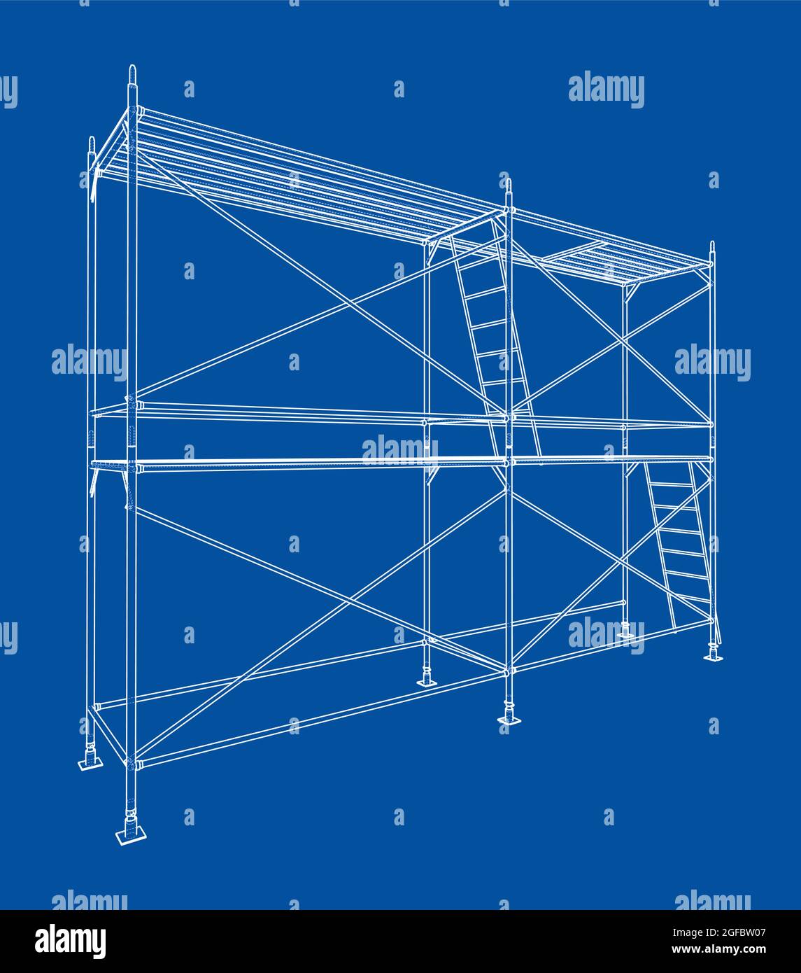 Prefabricated scaffolding. Vector Stock Vector Image & Art - Alamy