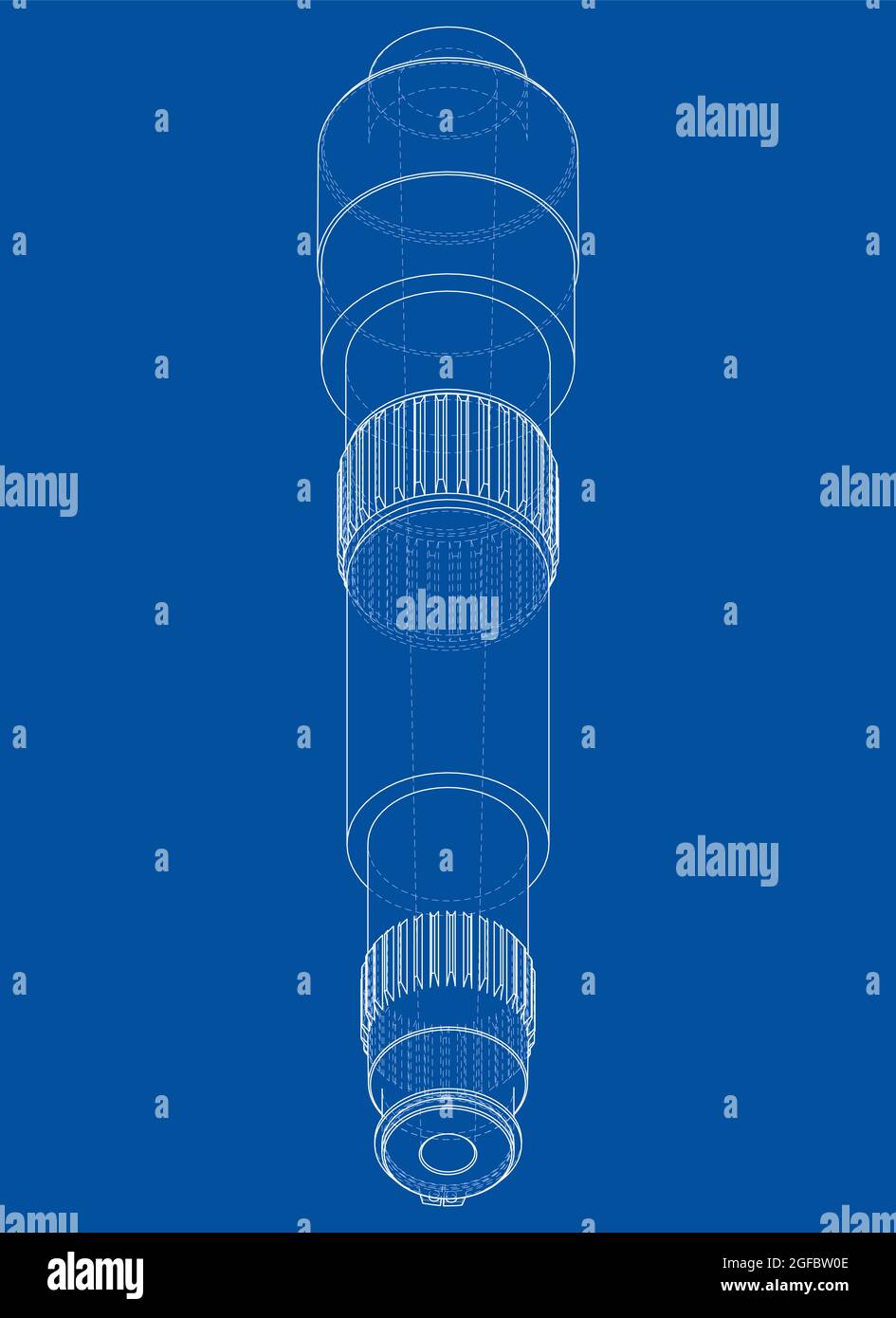 Shaft with gear wheel. Vector Stock Vector Image & Art - Alamy