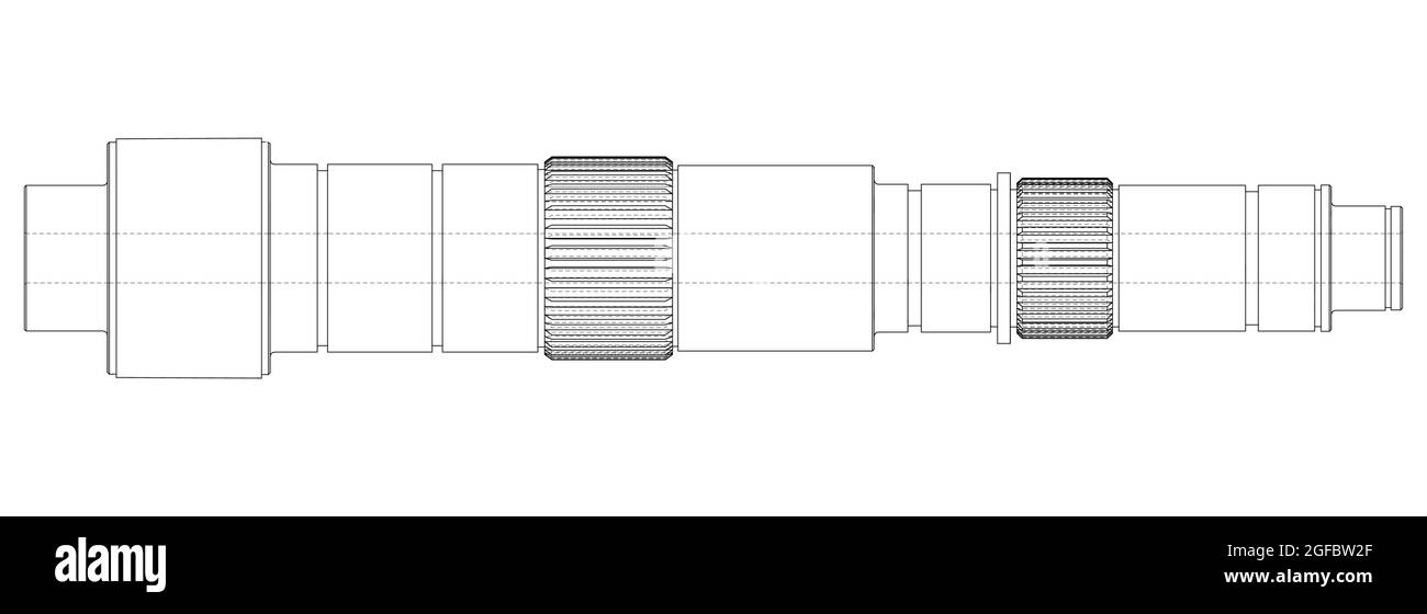 Shaft with gear wheel. Vector Stock Vector Image & Art - Alamy