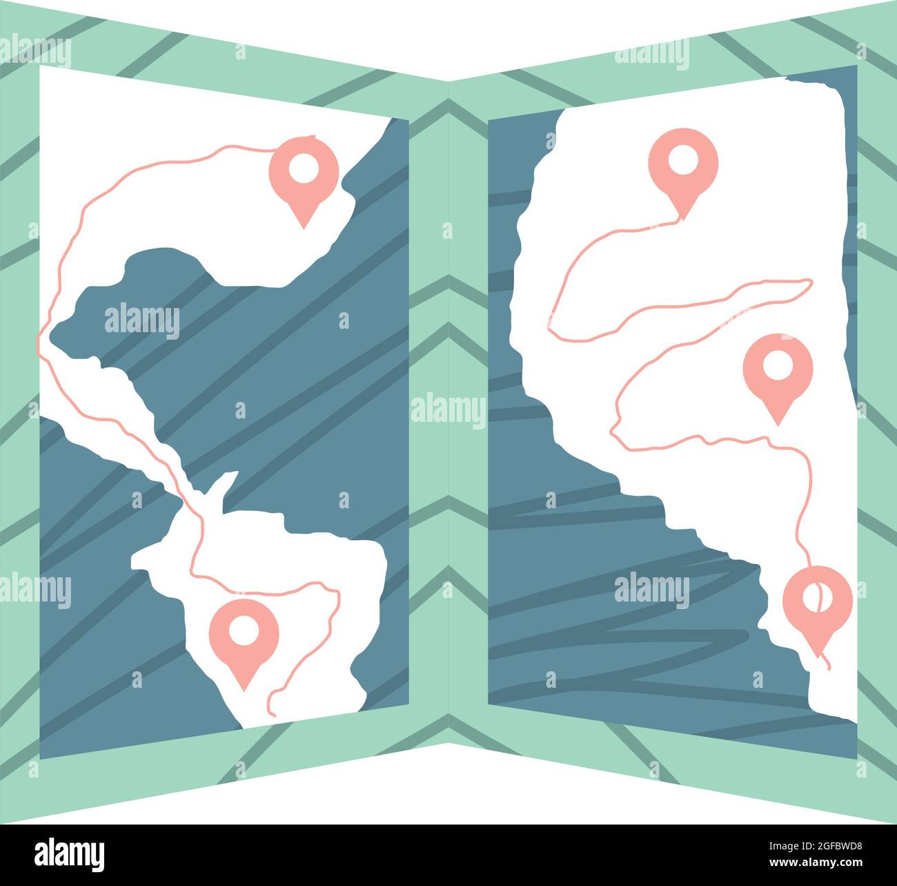 World Map With Markers Stock Vector Image And Art Alamy