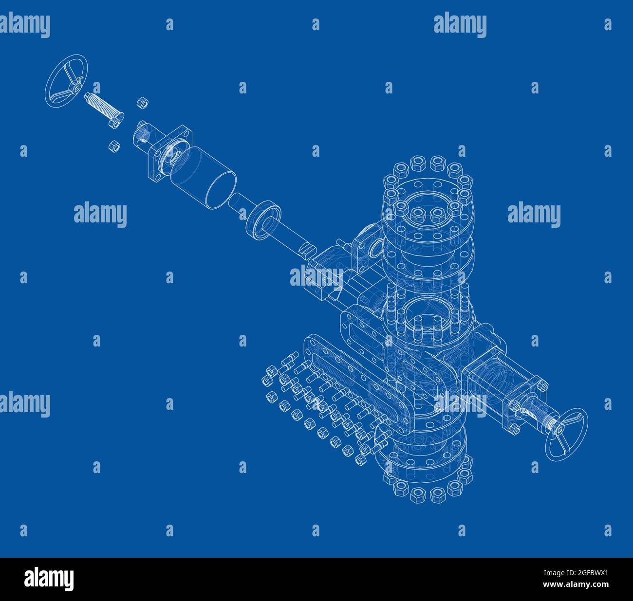 Blowout preventer. Vector rendering of 3d Stock Vector Image & Art - Alamy