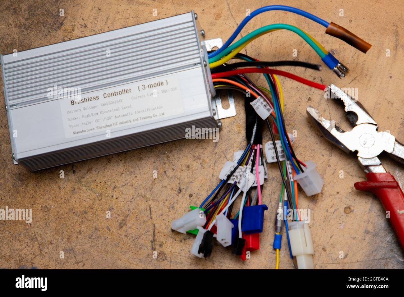 speed metalic controller with wires Stock Photo - Alamy