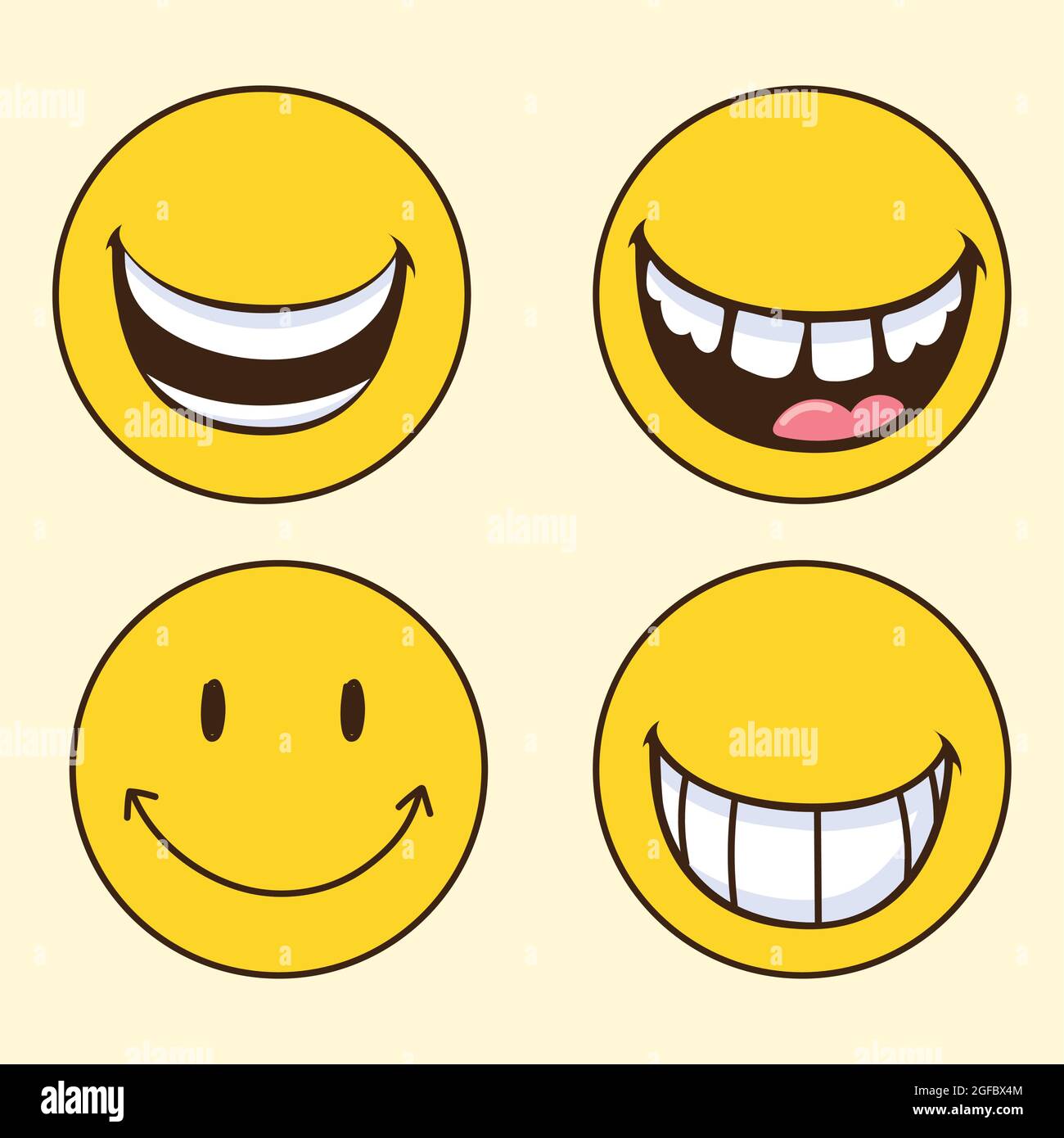 emoticons smile happy Stock Vector Image & Art - Alamy