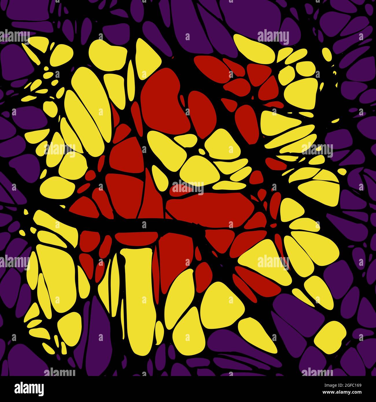 Seamless pattern with abstract patterns, lines. Neuro graphics. Black ...