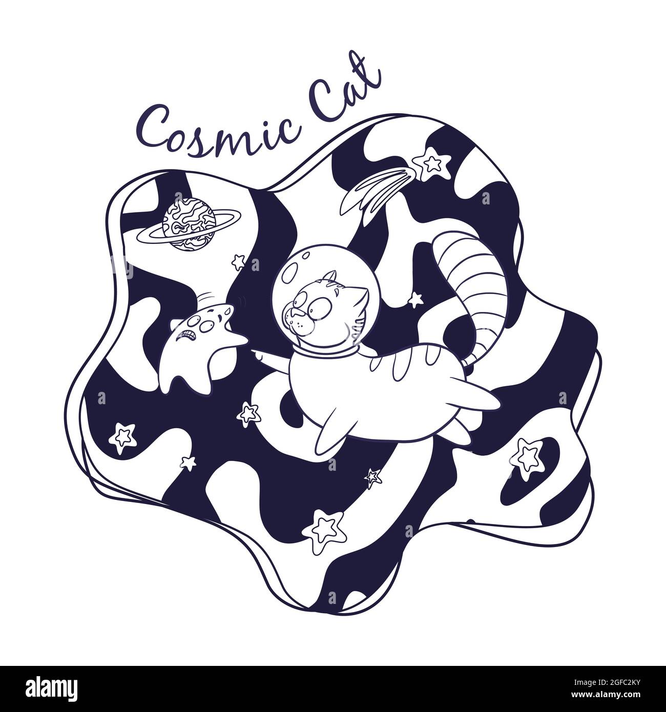 Animal Space Coloring Pages