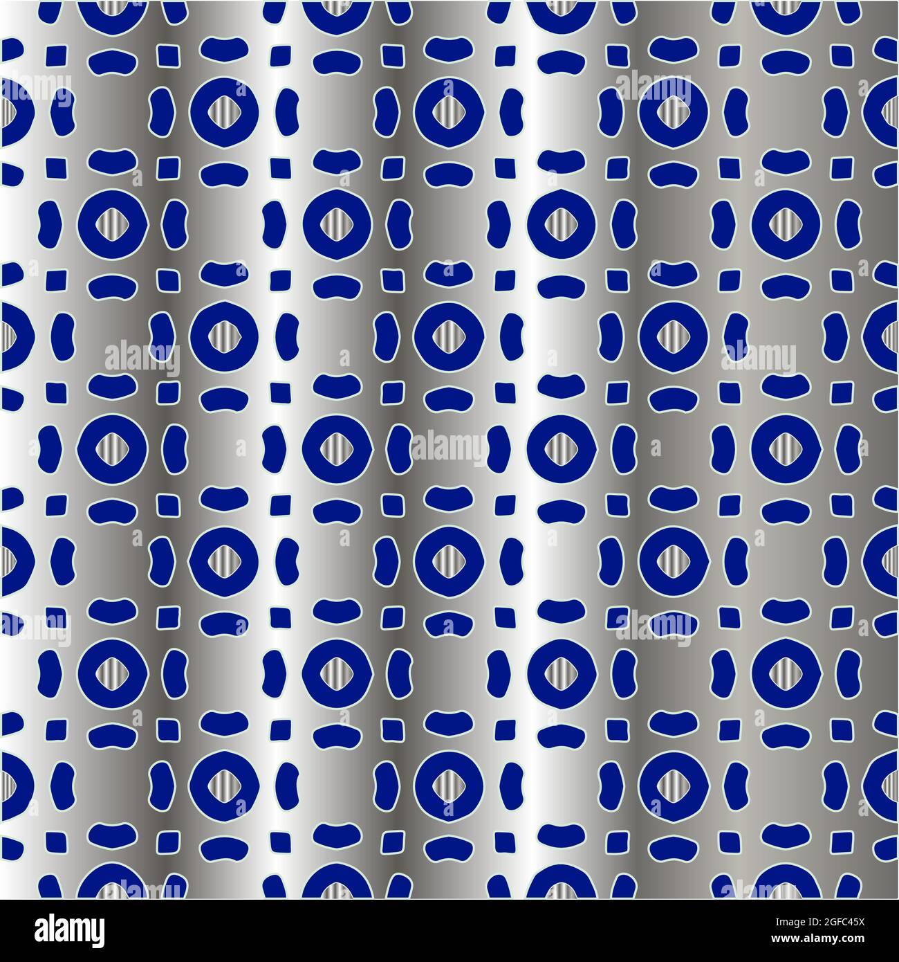 metal pattern on a blue background. pattern for fabric, wallpaper ...