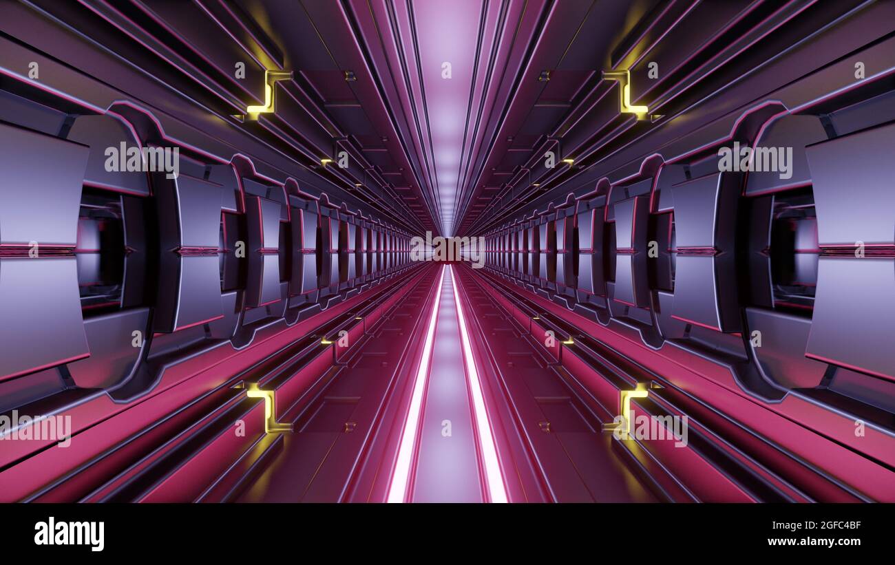 Interior of abstract corridor 4K UHD 3D illustration Stock Photo - Alamy