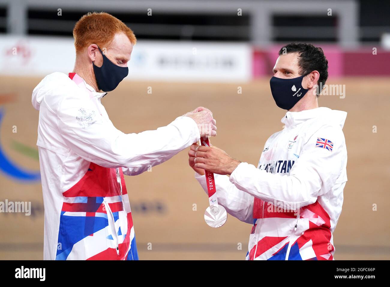 Great Britain's Stephen Bate (left) and pilot Adam Duggleby with the ...