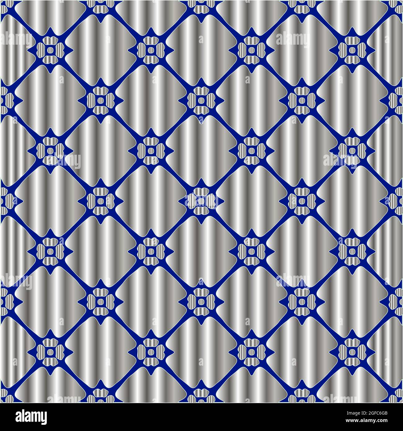 metal pattern on a blue background. pattern for fabric, wallpaper ...