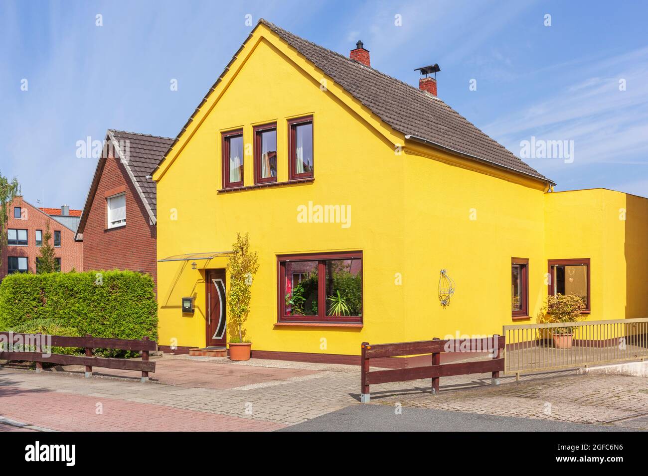 Orange House, Vegesack, Bremen, Germany, Europe Stock Photo - Alamy