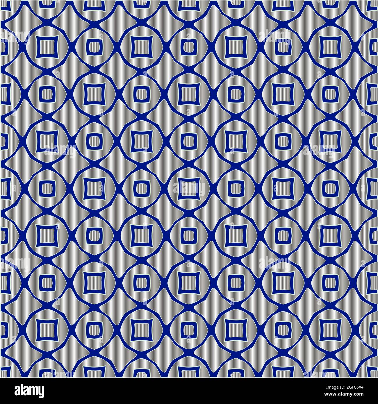 metal pattern on a blue background. pattern for fabric, wallpaper ...