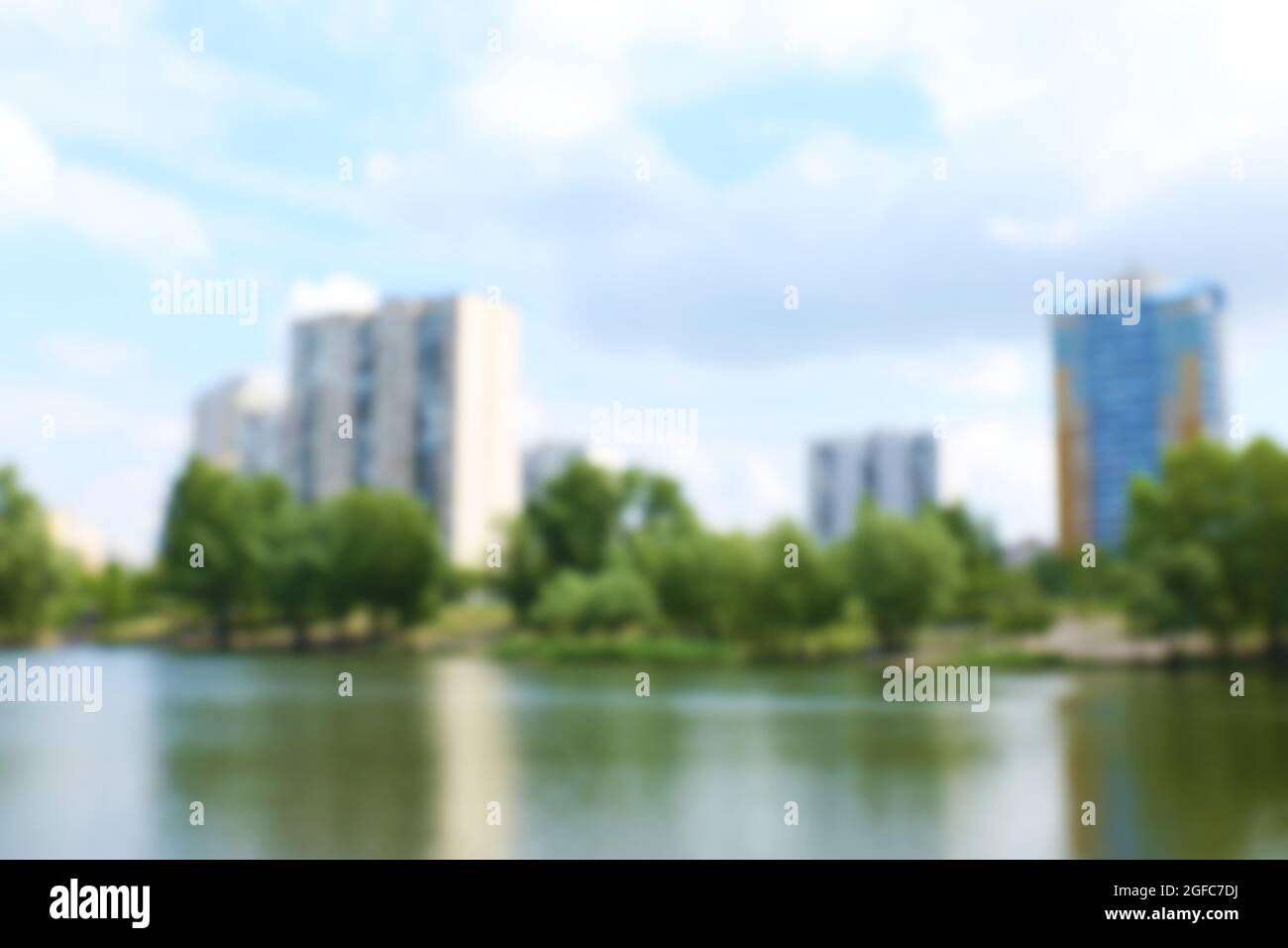 Blurred view of the multi-storey buildings Stock Photo - Alamy