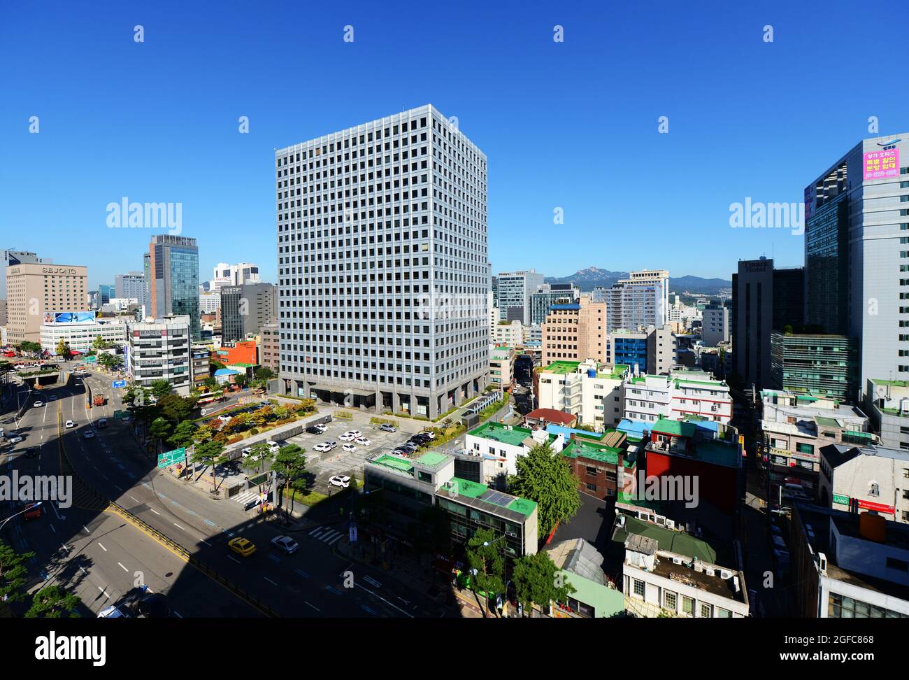 A view of Seoul's city center Stock Photo - Alamy