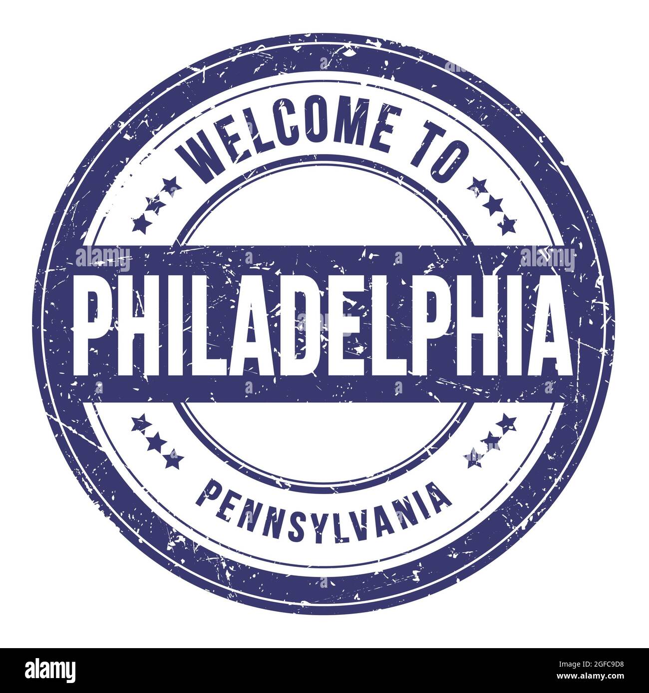 Welcome philadelphia blue stamp hi-res stock photography and images - Alamy