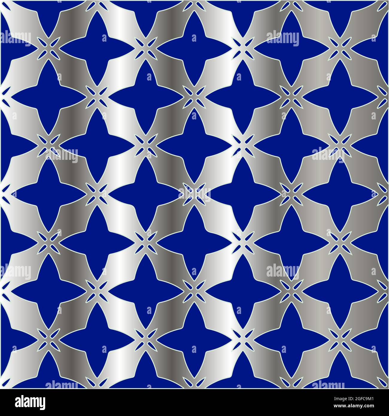 metal pattern on a blue background. pattern for fabric, wallpaper ...