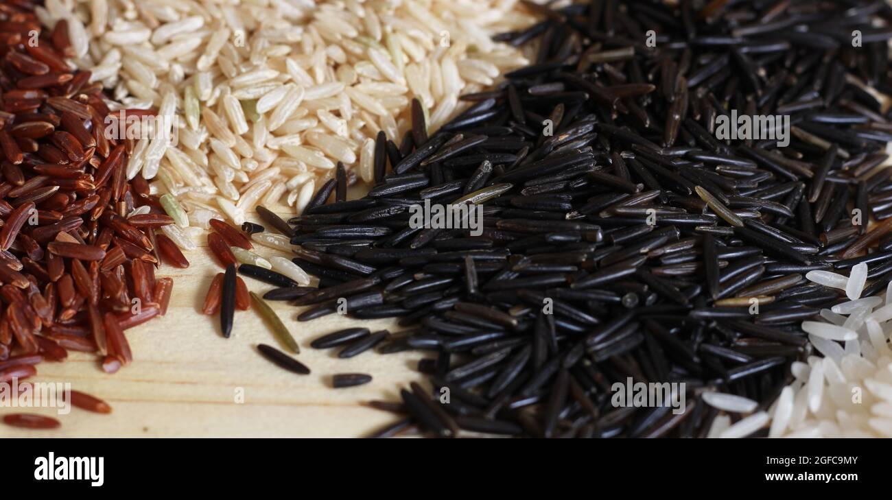 Jasmine Rice, Black Wild Rice, Brown Rice, Himalayan Red, Brown and ...