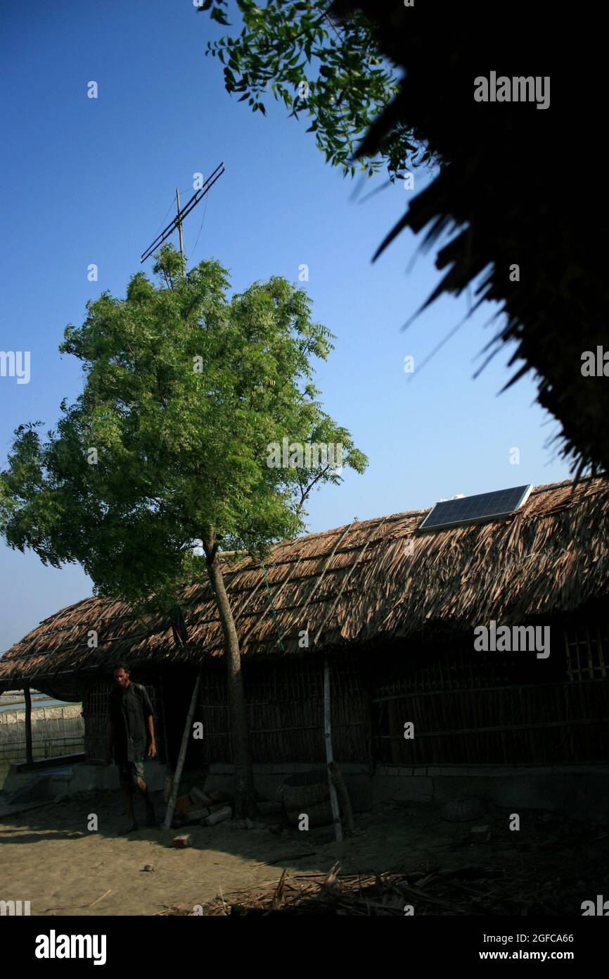 Villagers get power from solar energy in a remote area of west zone of ...