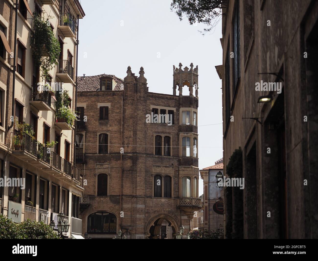 TURIN, ITALY - CIRCA AUGUST 2021: Historical neo gothic building with ...