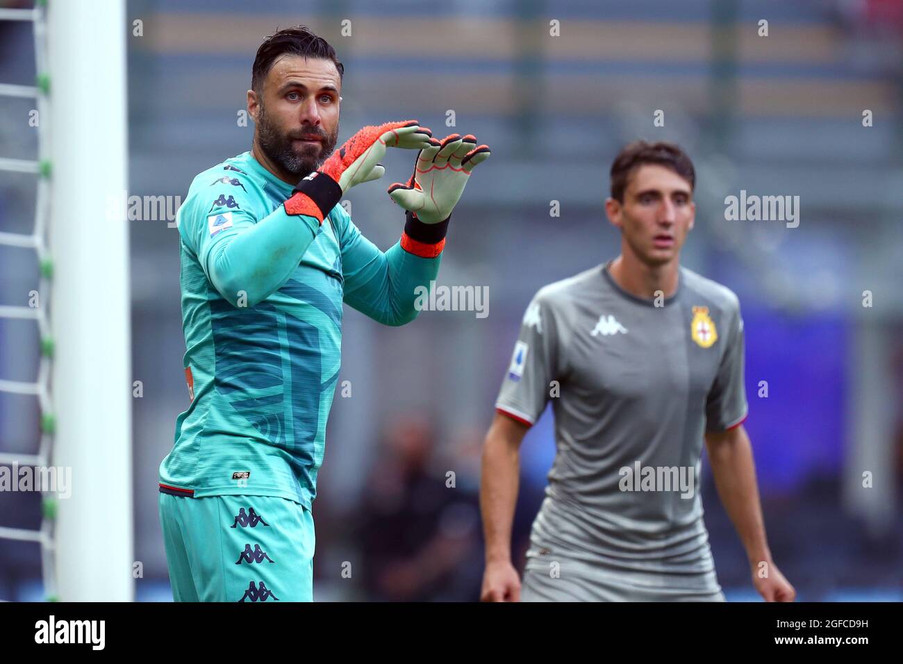 Salvatore Sirigu of Genoa Cfc looks on during the Serie A match between ...