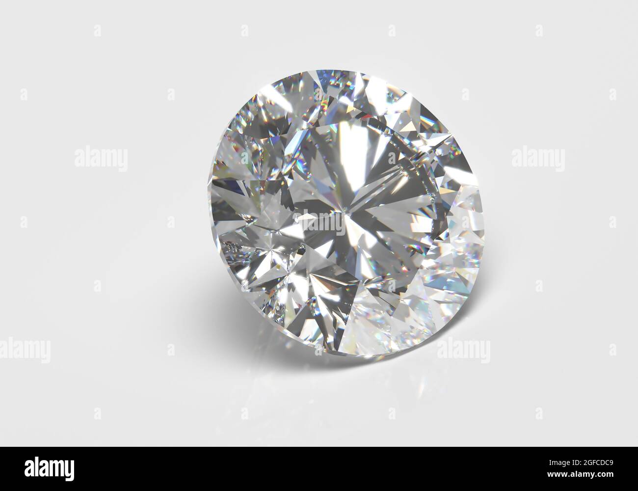 Beautiful Shiny Diamond in Brilliant Cut on White Background,- Crystal ...