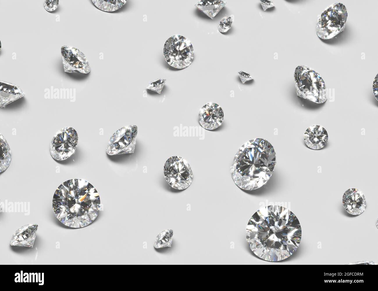 Beautiful Shiny Diamond in Brilliant Cut on White Background,- Crystal ...