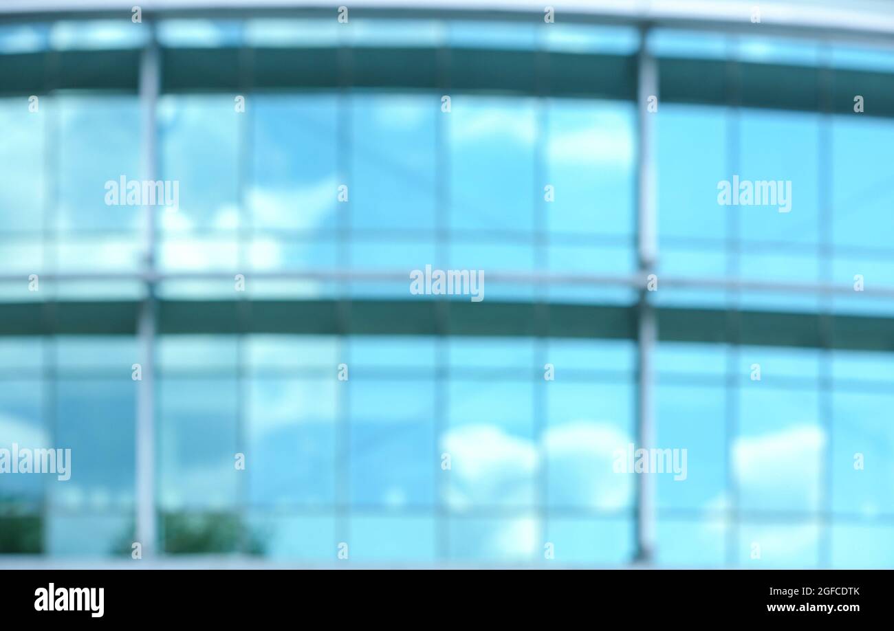Modern office building, blurred background Stock Photo - Alamy