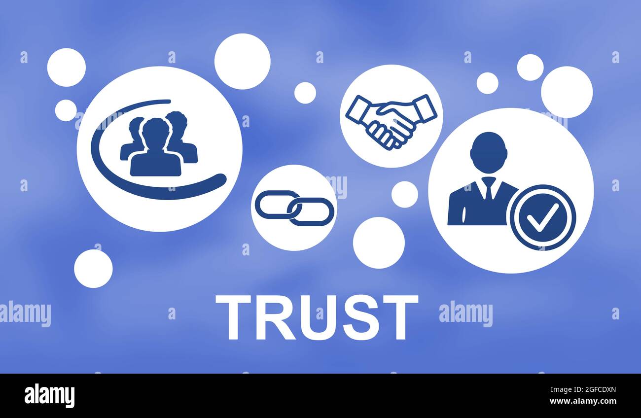 Illustration of a trust concept Stock Photo - Alamy