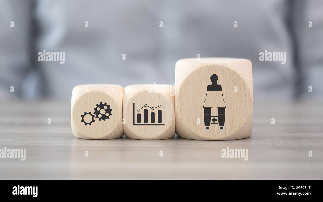 Wooden blocks with symbol of recruitment concept Stock Photo - Alamy
