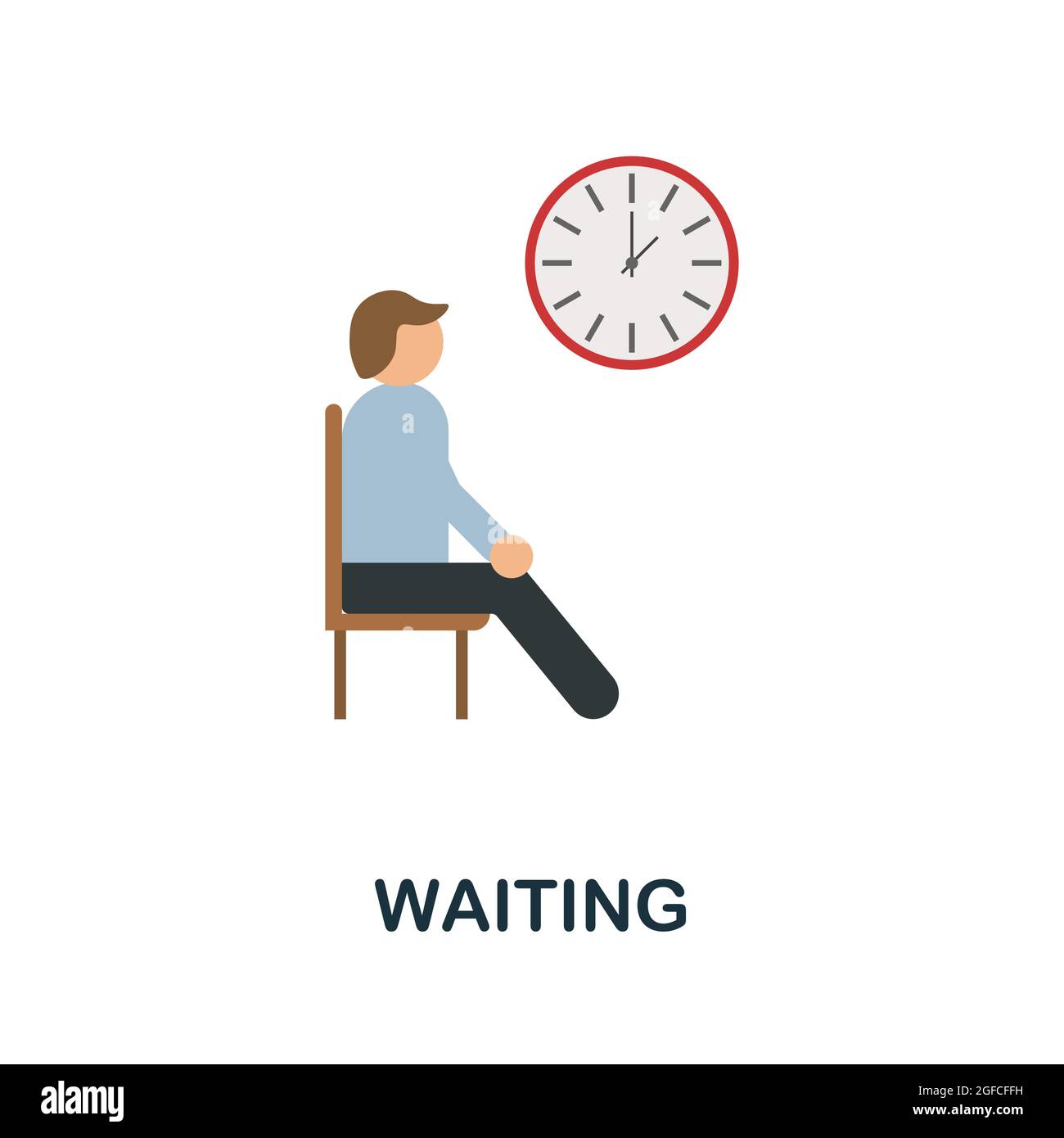 Waiting icon. Flat sign element from time management collection ... Waiting icon. Flat sign element from time management collection ...