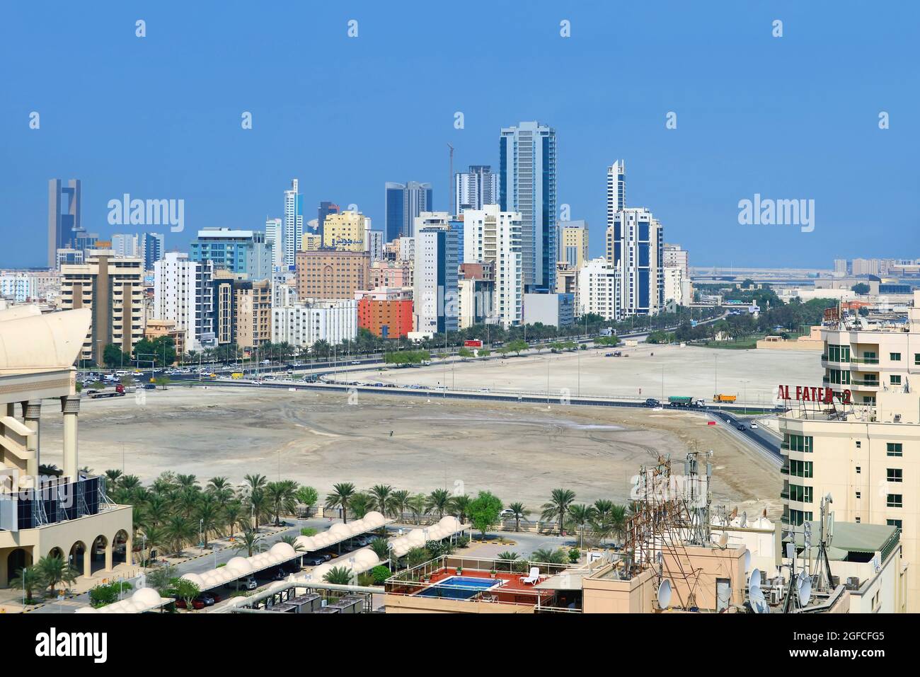 Panoramic Aerial View of Manama Cityscape, the Capital City of Bahrain ...