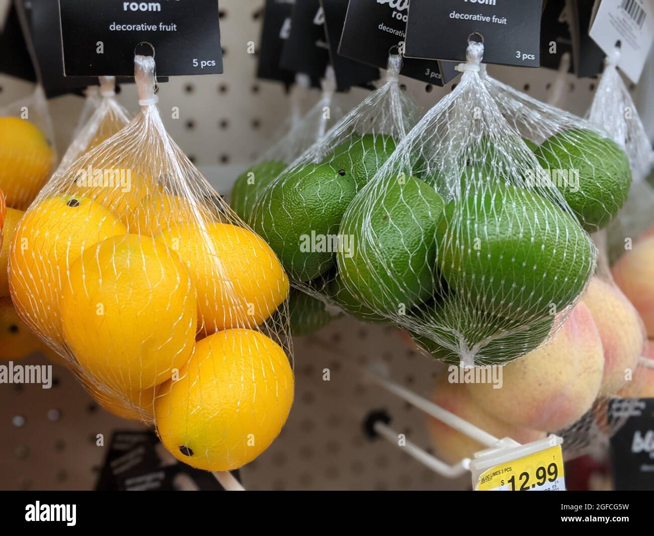 INDIANAPOLIS, UNITED STATES - Jan 10, 2021: Various plastic fruit ...