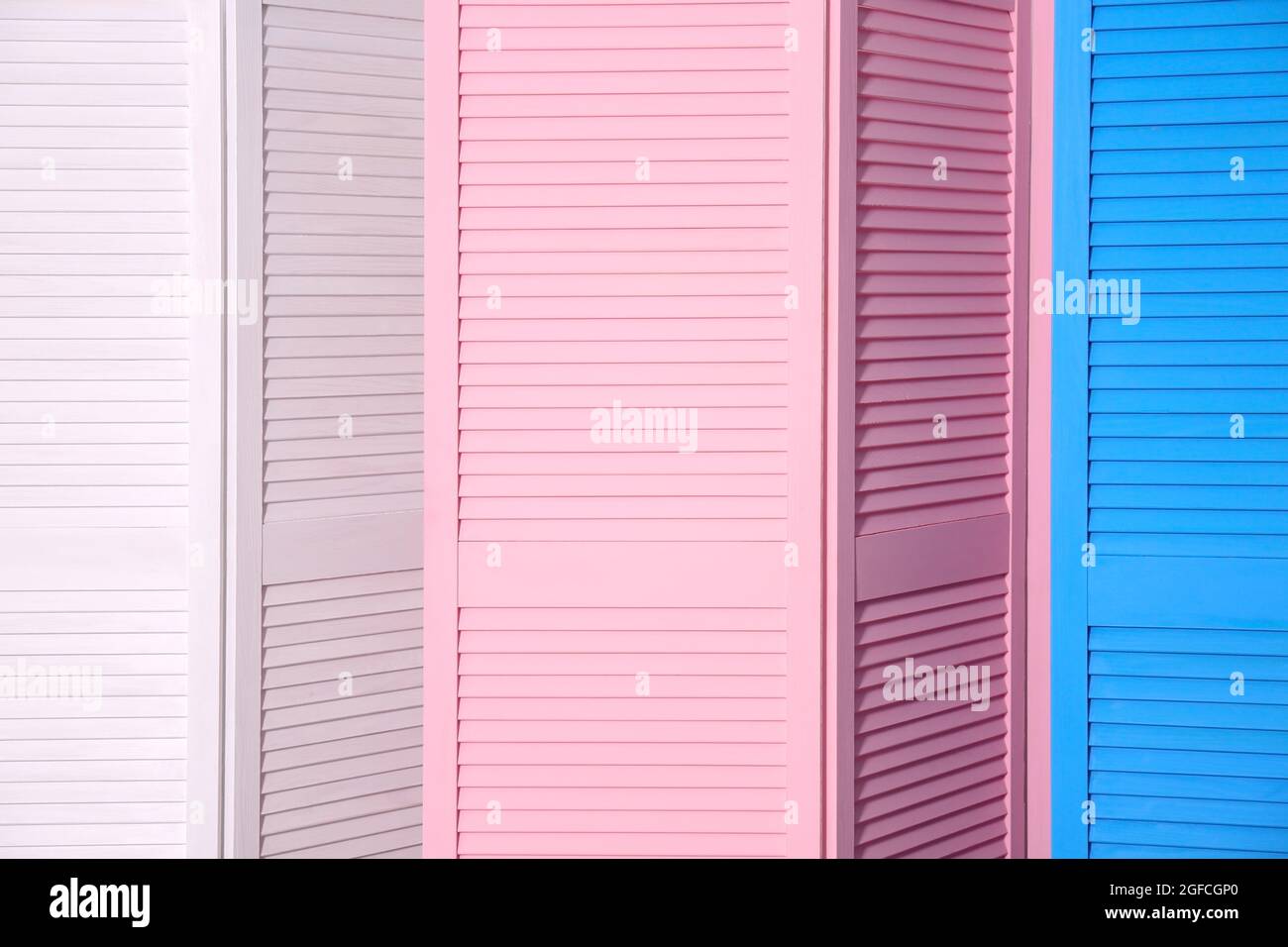 Color folding screens, closeup Stock Photo - Alamy