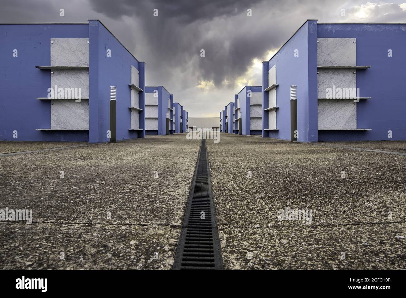 Detail of new construction for tombs, modern cemetery Stock Photo - Alamy