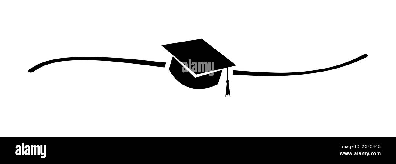 Hand drawn shape with cute sketch line and graduation cap. Class of ...