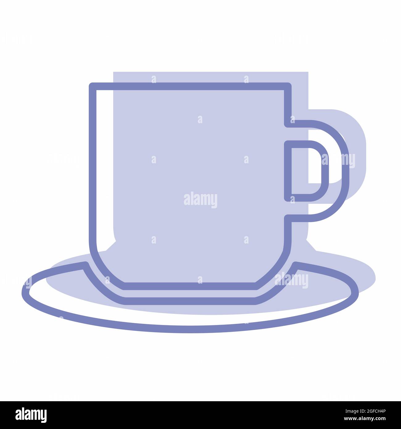 Icon Vector of Coffee Mug I - Two Tone Style - Simple illustration ...