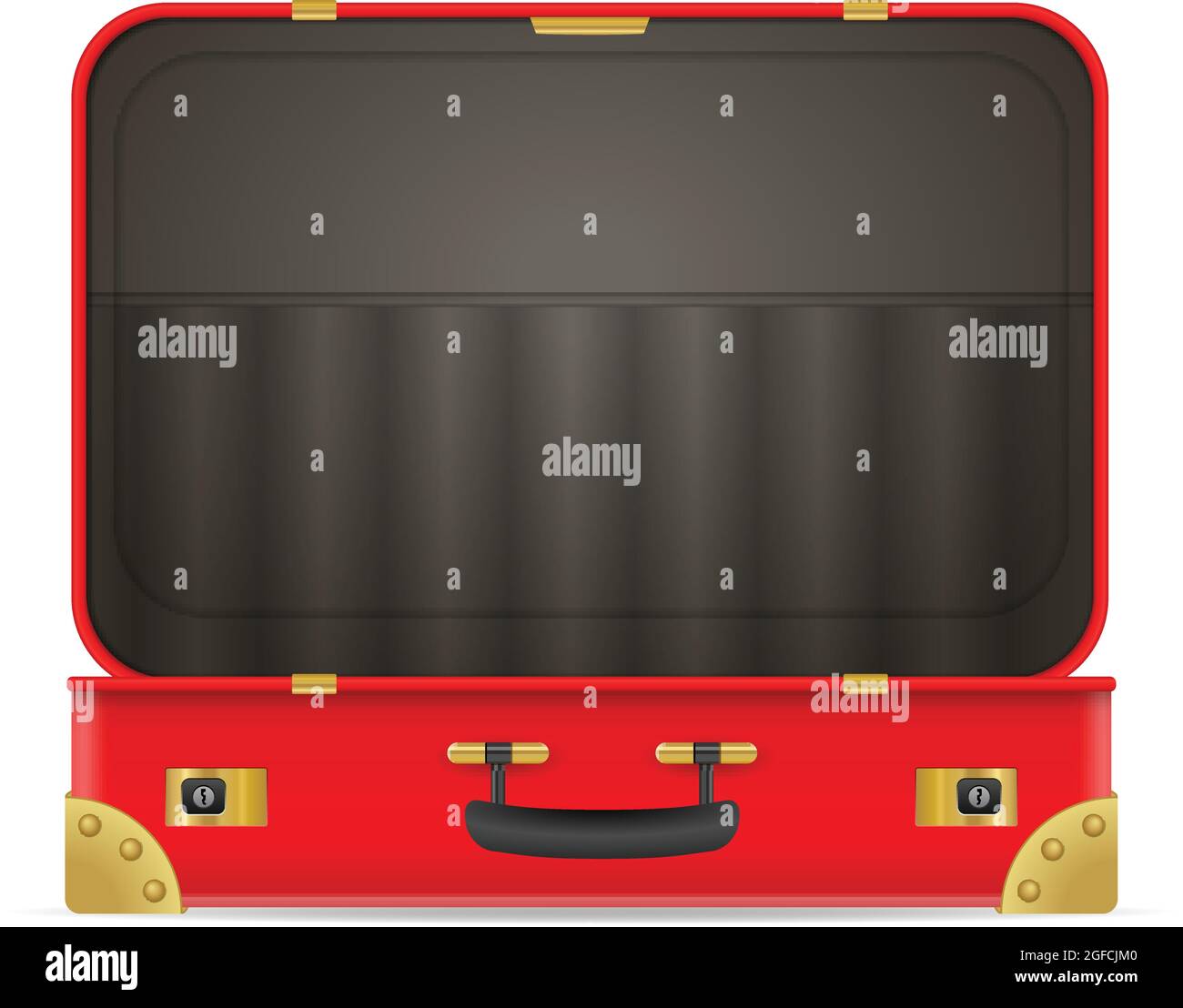 Open suitcase on a white background. Vector illustration Stock Vector ...