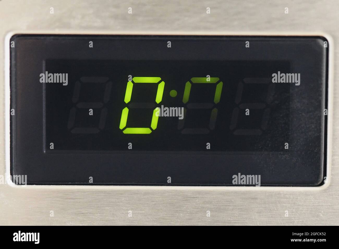 Closeup macro of time number on a microwave Stock Photo - Alamy