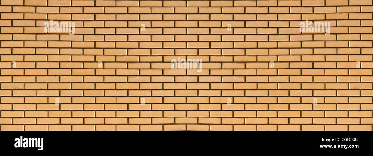 New brick wall background. Clean, neat, new brickwork surface. High ...