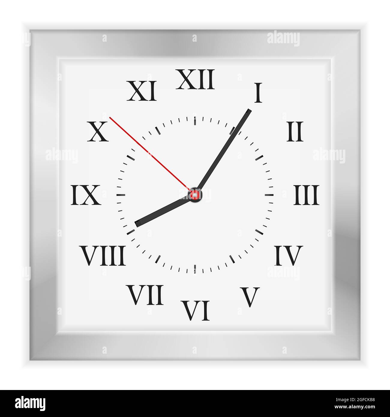 Wall clock on a white background. Vector illustration Stock Vector ...