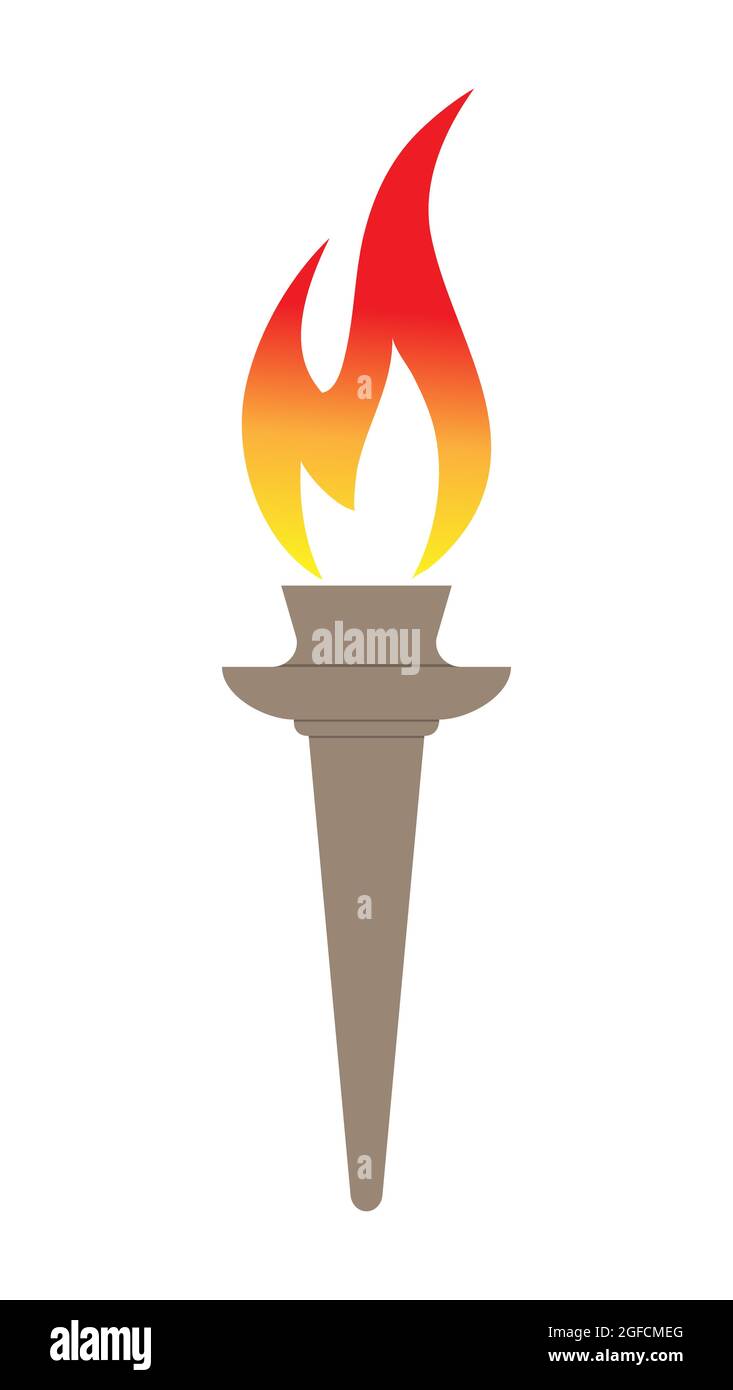 Colored torch icon. Vector image for logos, websites, applications and ...