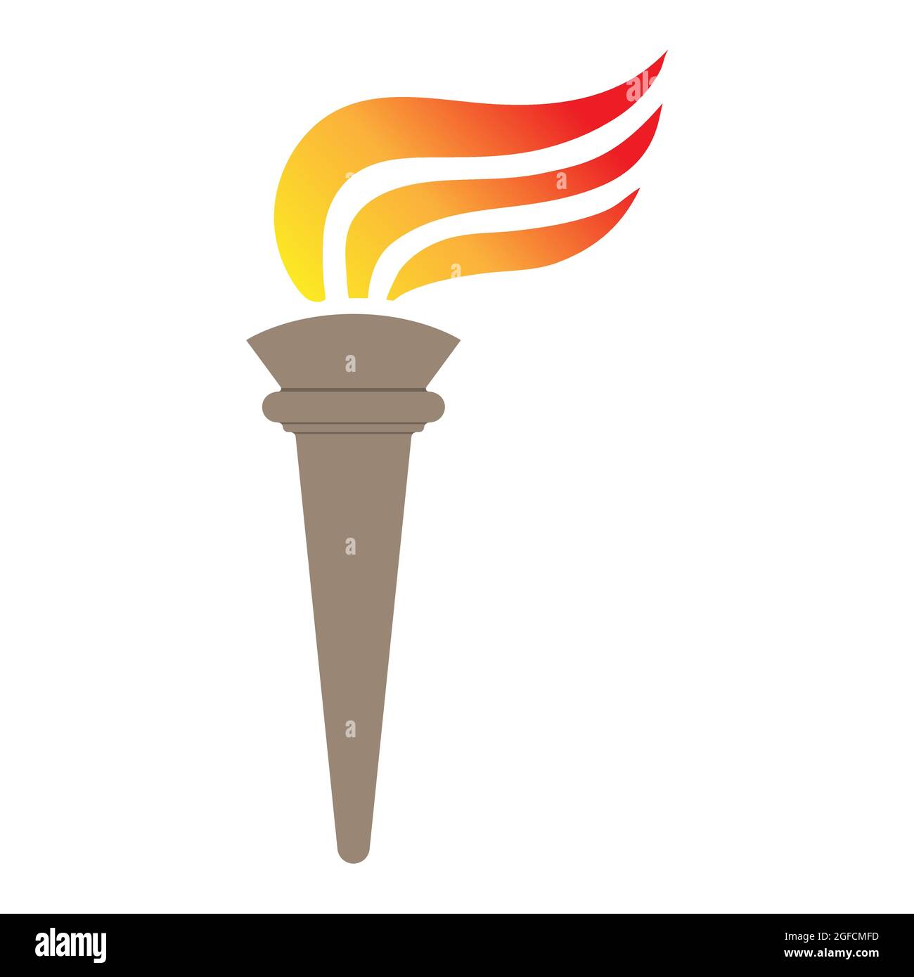 Colored torch icon. Vector image for logos, websites, applications and ...