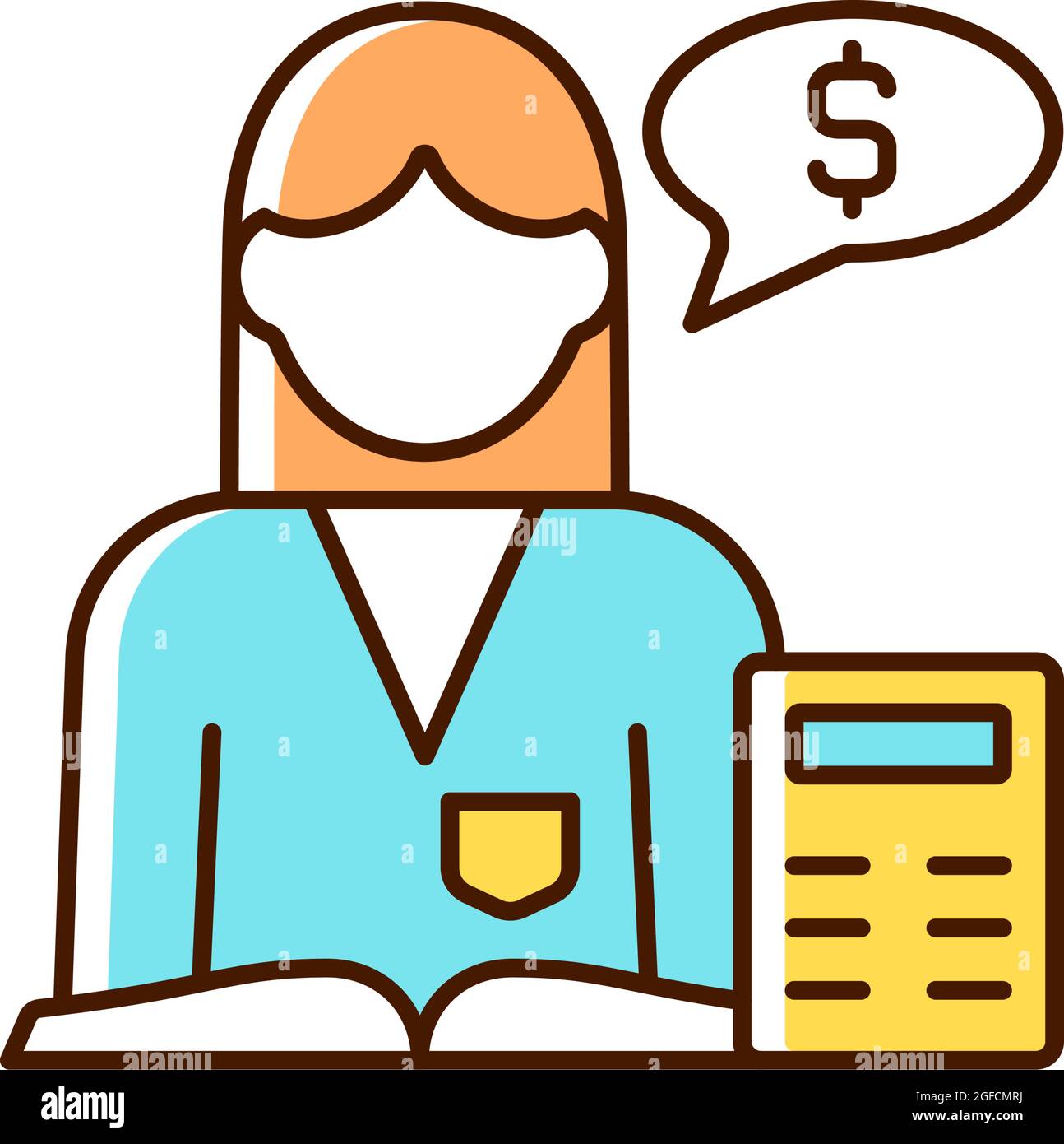 Accountant cartoon Cut Out Stock Images & Pictures - Alamy