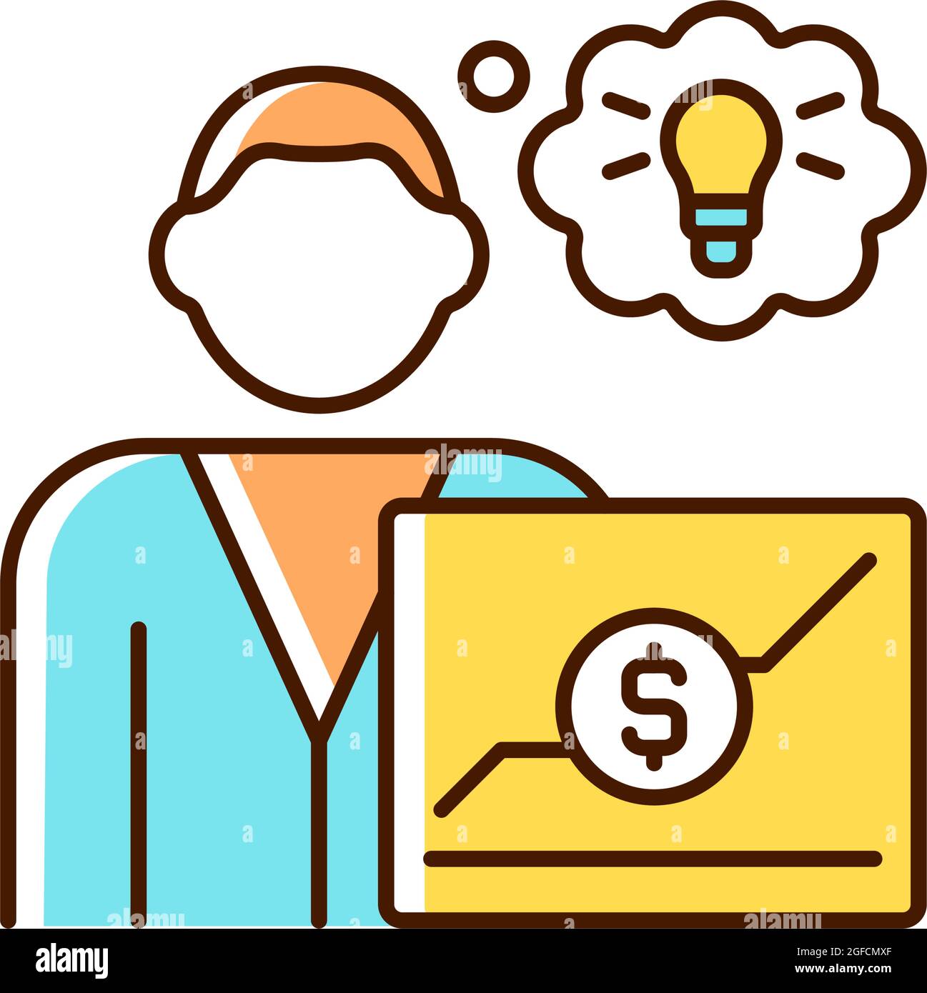 Business process analyst color Cut Out Stock Images & Pictures - Alamy