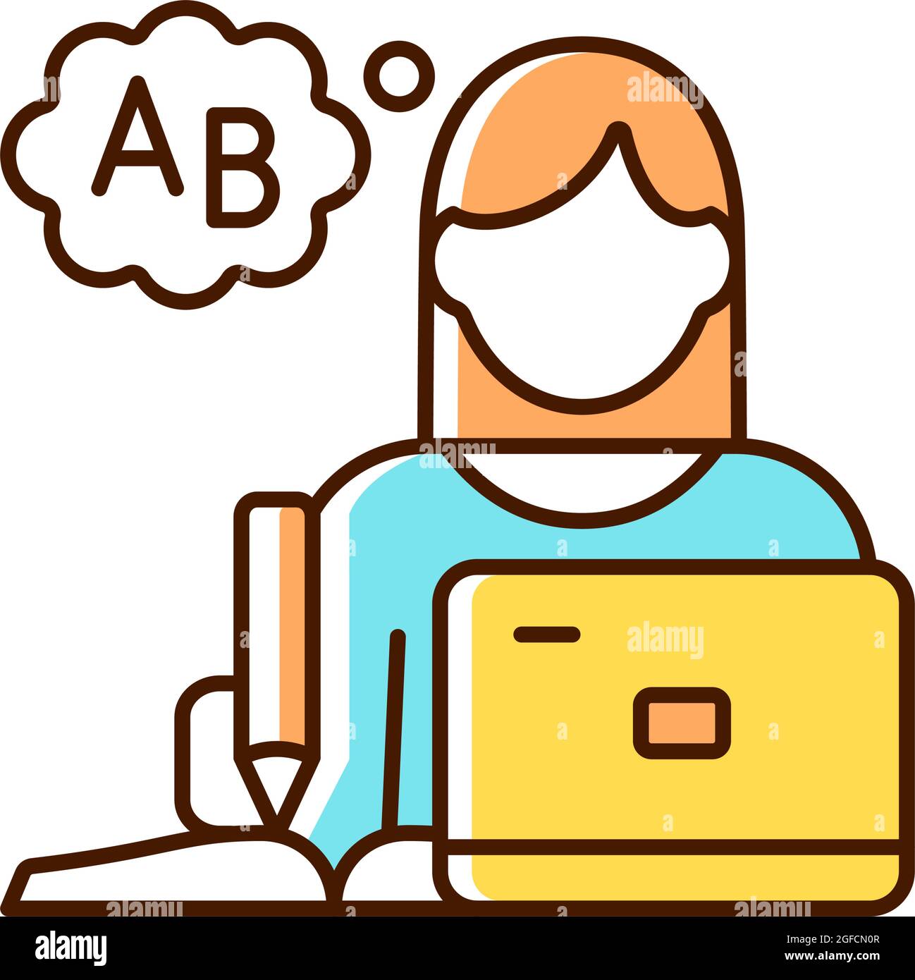 Copywriter article author icon Stock Vector Images - Alamy