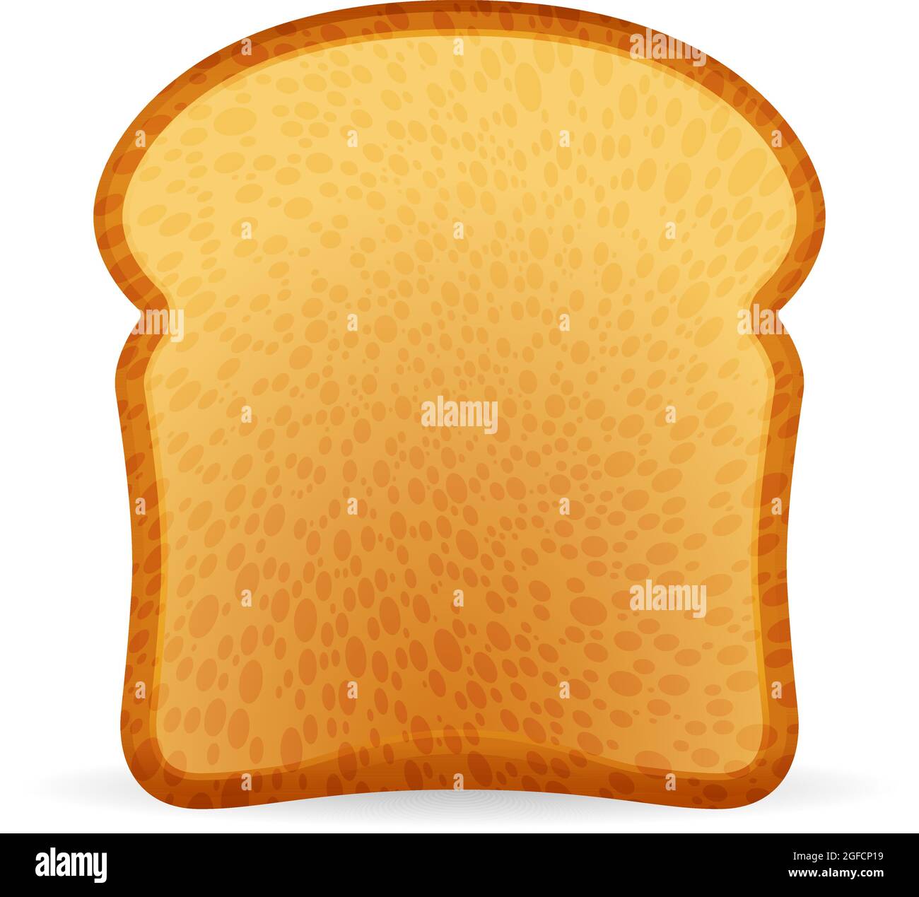 Bread toast on a white background. Vector illustration Stock Vector ...
