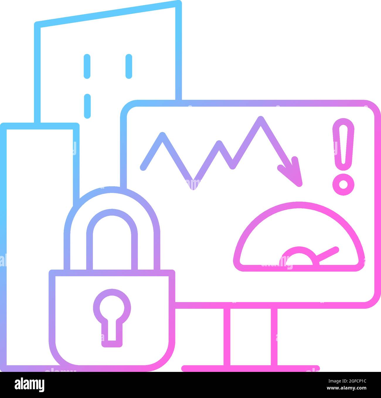 Company risk scoring privacy gradient linear vector icon Stock Vector ...