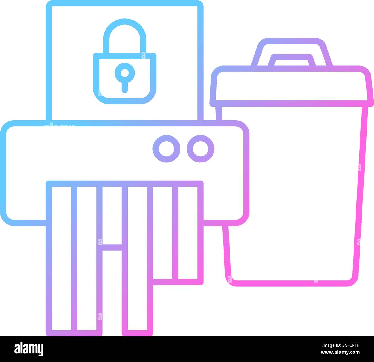 Sensitive information disposal gradient linear vector icon Stock Vector ...